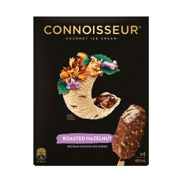 Buy Connoisseur Roasted Hazelnut Belgian Chocolate Fudge Ice Cream 4 ...