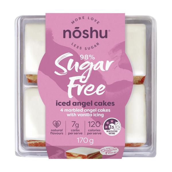 Buy Noshu 96% Sugar Free Angel Cake Slices 170g | Coles
