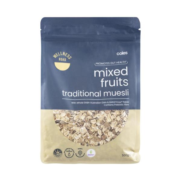 Buy Wellness Road Muesli Natural Fruit 7 Nut 1 each | Coles