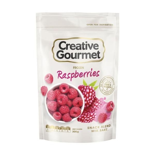 Buy Creative Gourmet Frozen Raspberries 300g | Coles