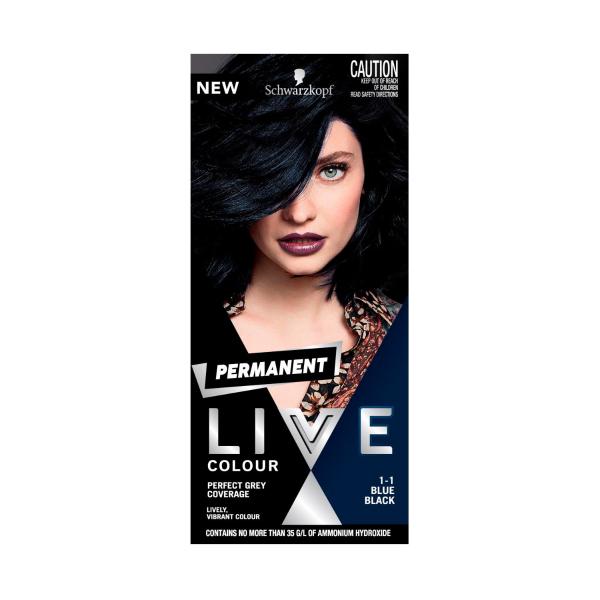 Buy Schwarzkopf Live Colour Permanent 1.1 Blue Black 1 pack | Coles