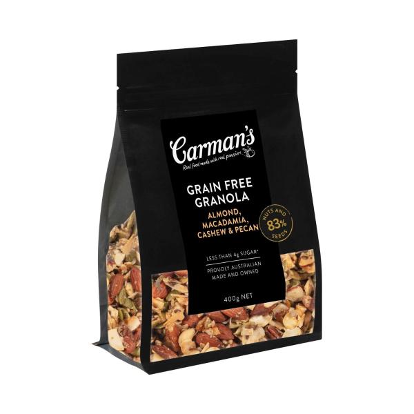 Buy Carman's Granola Grain Free Almond Macadamia Cashew & Pecan 400g ...