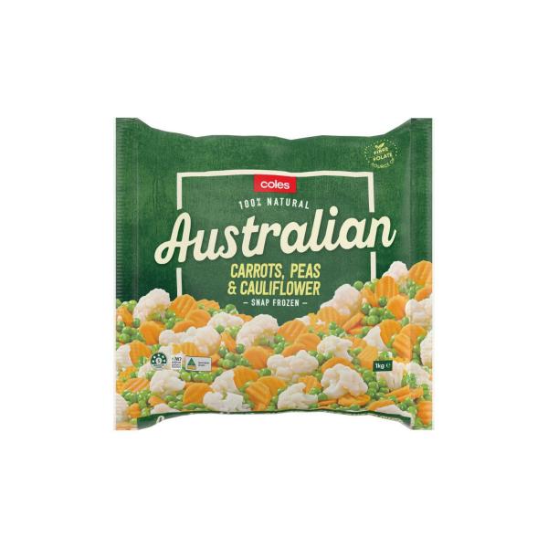 Buy Coles Frozen Peas Carrots Cauliflower 1kg | Coles