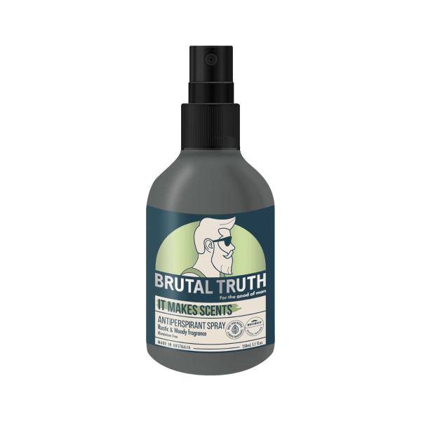 Buy BRUTAL TRUTH DEODORANT. SPRAY RUSTIC WOODY. | Coles