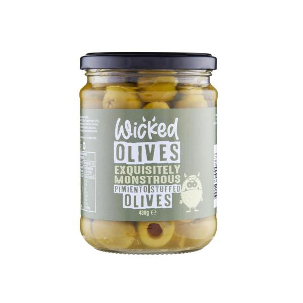 Buy Wicked Whole Green Stuffed Spanish Olive 430g | Coles