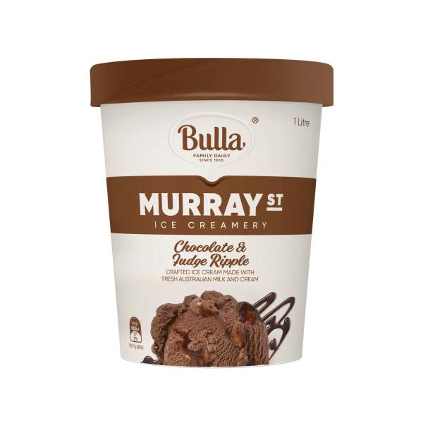 Buy Bulla Murray Street Ice Cream Chocolate & Fudge Ripple 1L | Coles