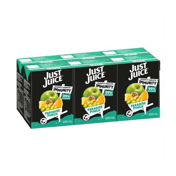 Buy Just Juice 100% Paradise Punch 200ml 6 Pack | Coles