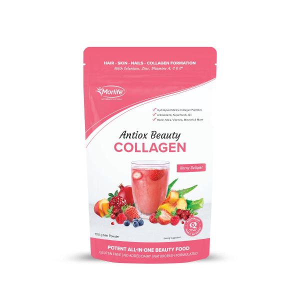 Buy Morlife Antiox Beauty Collagen Berry Delight Powder 100g | Coles