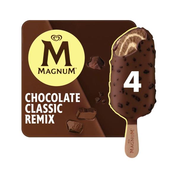 Buy Magnum Chocolate Classic Remix Ice Cream 4 Pack 360mL | Coles