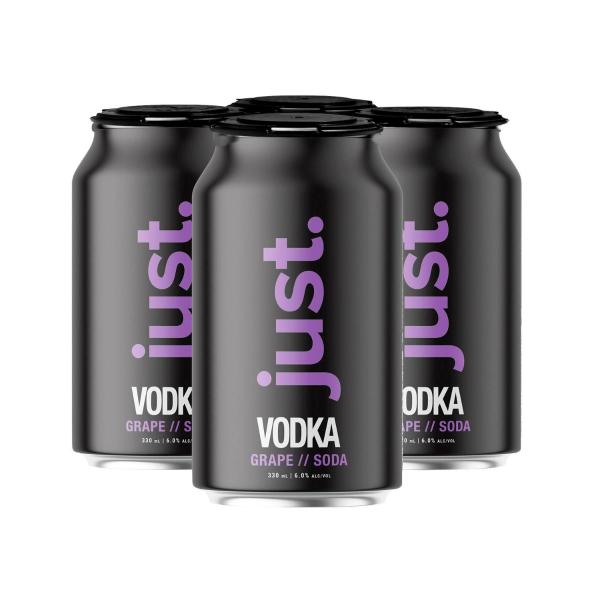 Buy JUST JUST VODKA SODA GRAPE 6% | Coles