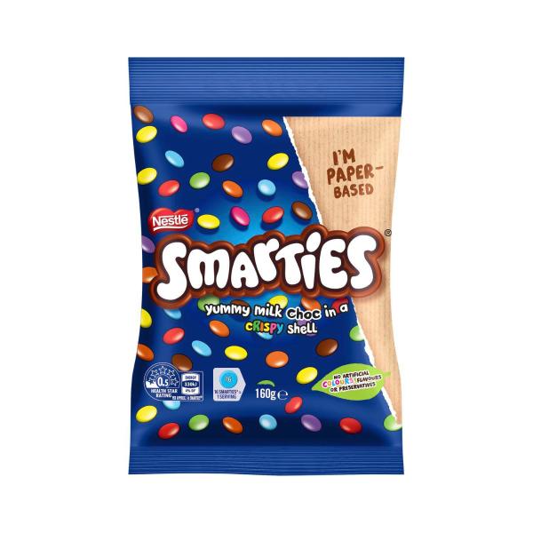 Buy Smarties Milk Choc Share Bag 160g | Coles