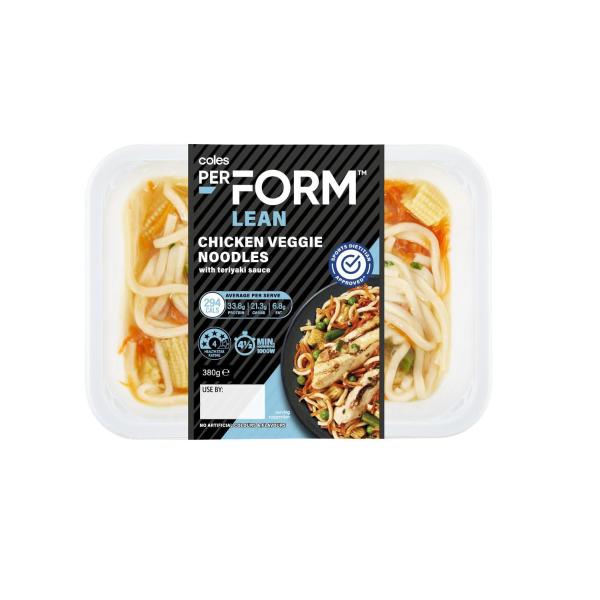 Buy COLES PERFORM LEAN NOODLES CHICKEN VEGGIE | Coles