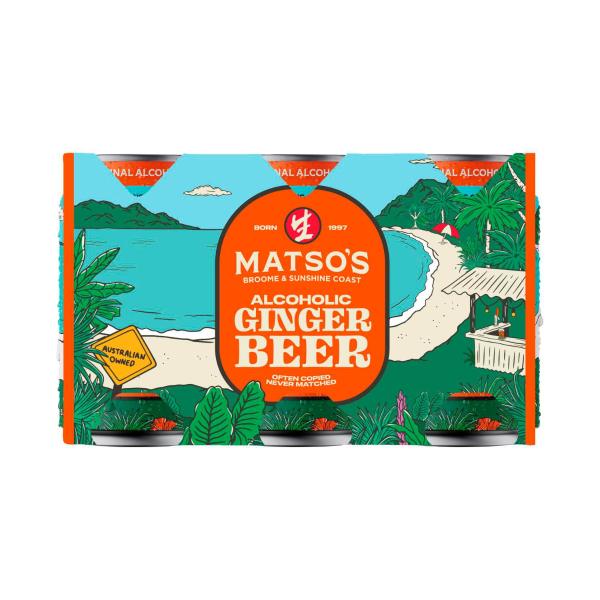 Buy Matso's Ginger Beer Can 330ml 6 Pack | Coles