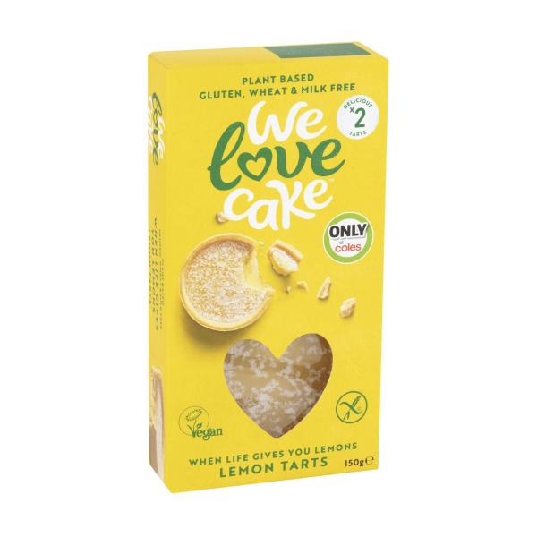 Buy WE LOVE CAKE LEMON TARTS 2PK | Coles