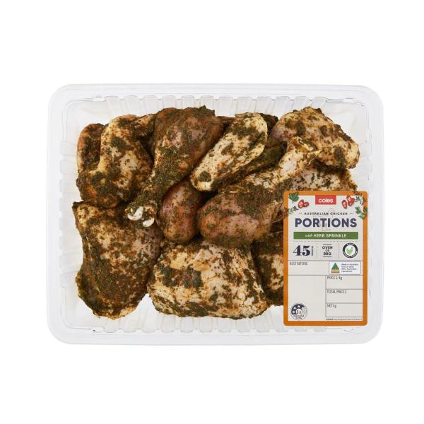 Buy Coles RSPCA Chicken Portions With Herb Sprinkle approx. 1.46kg | Coles