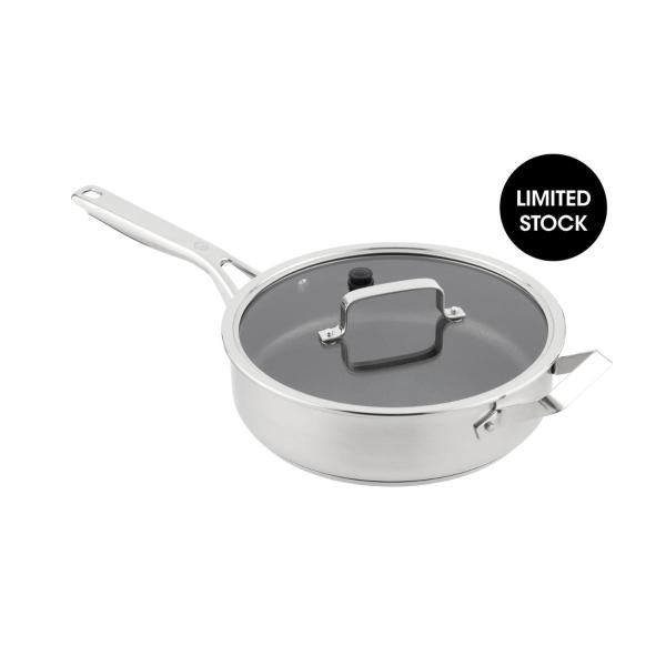Buy MASTERCHEF 26CM NON-STICK SAUTE PAN WITH GLASS LID | Coles