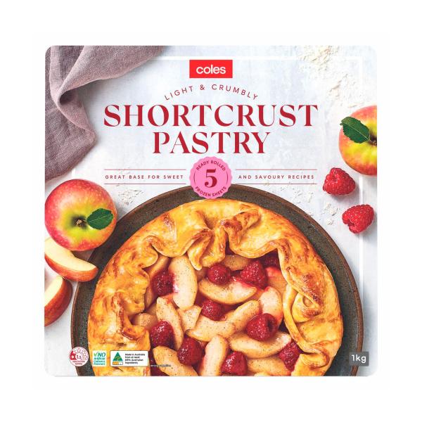 Buy Coles Frozen Shortcrust Pastry 5 Pack 1 Kg | Coles