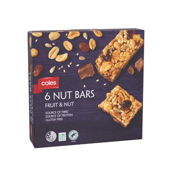 Buy Coles Nut Bar Fruit Nut 210g | Coles