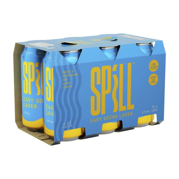 Buy Spill Easy Going Lager Can 375ml 6 Pack | Coles