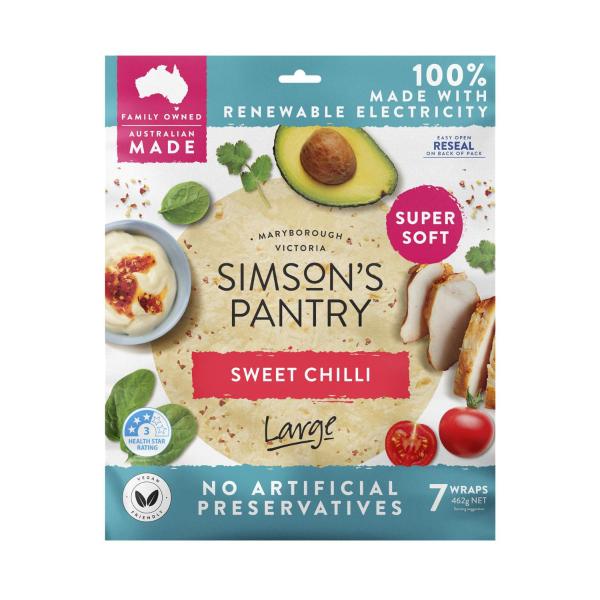 Buy SIMSON'S PANTRY SWEET CHILLI WRAPS 7PK | Coles