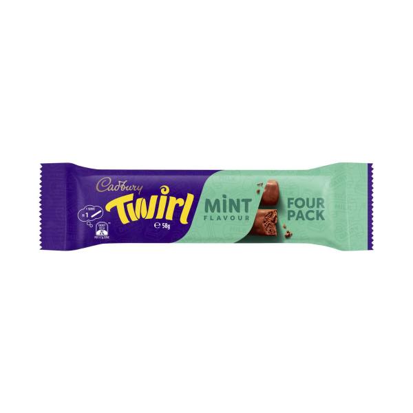 Buy Cadbury Twirl Mint Chocolate Bar 58g | Coles