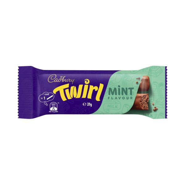 Buy Cadbury Twirl Mint Chocolate Bar 39g | Coles