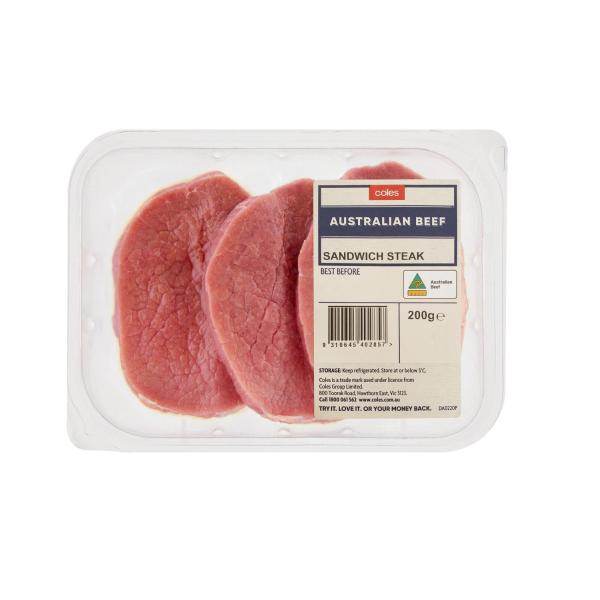 Buy COLES BEEF SANDWICH STEAK | Coles