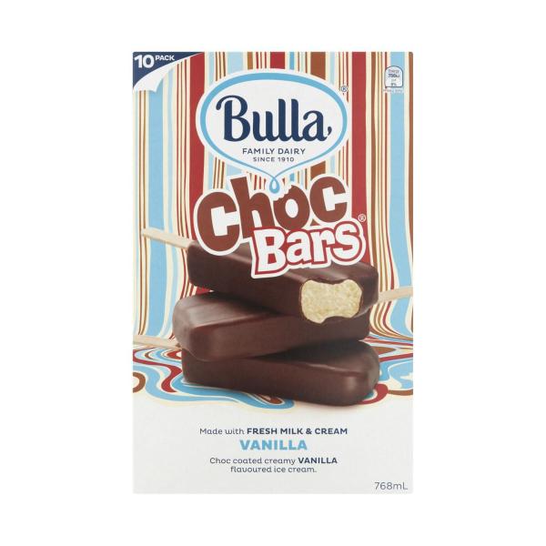 Buy BULLA 10PK CHOC BARS ICE CREAM VANILLA | Coles