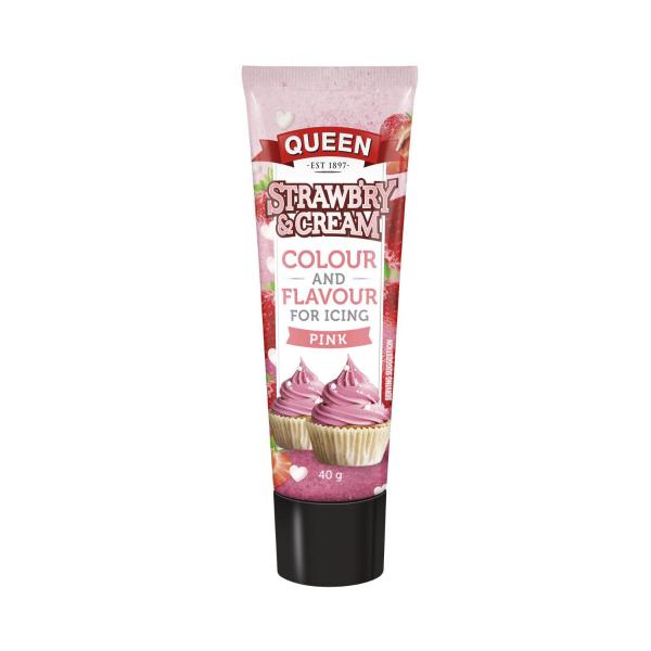 Buy Queen Colour & Flavour For Icing Strawberry & Cream 40g | Coles