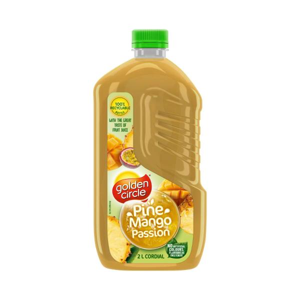 Buy Golden Circle Cordial Pineapple Mango & Passionfruit Cordial 2L | Coles