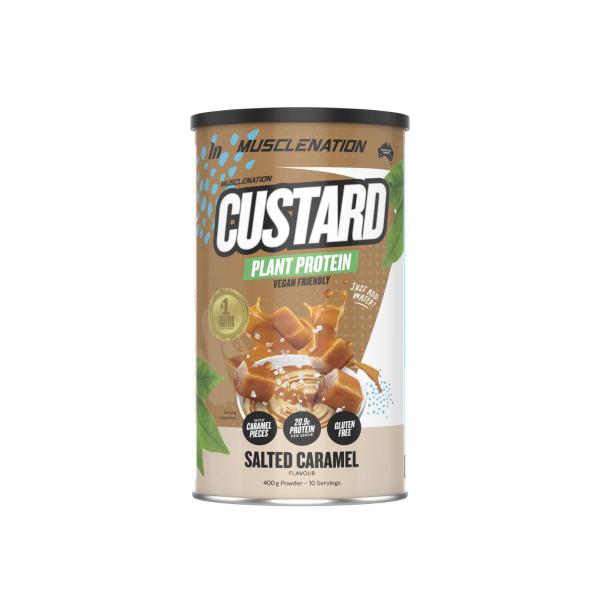 Buy Muscle Nation Custard Plant Protein Powder Salted Caramel 400g | Coles