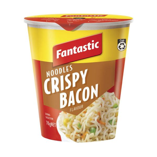 Buy Fantastic Crispy Bacon Noodle Cup 70g | Coles