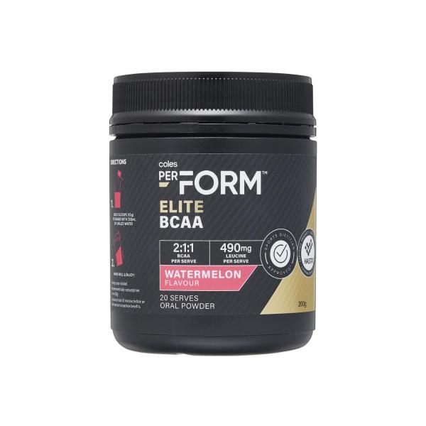 Buy Coles Perform Elite Bcaa Powder Watermelon Flavour 200g | Coles
