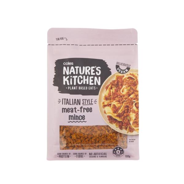 Buy Coles Natures Kitchen Italian Style Meat-Free Mince 100g | Coles