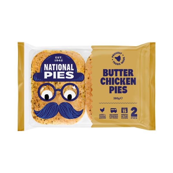 Buy National Pies Butter Chicken Pies 2 Pack 360g | Coles