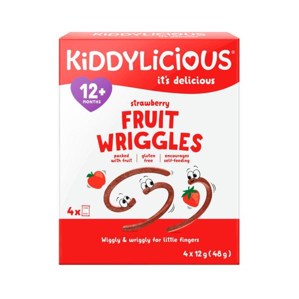 Buy Kiddylicious Strawberry Wriggles Multipack 48g | Coles