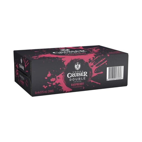 Buy Vodka Cruiser Double Raspberry Can 375ml 24 Pack | Coles