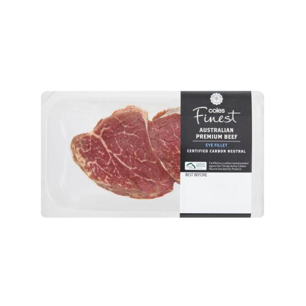 Buy COLES FINEST CARB NEUTRAL BEEF EYE FILLET STEAK | Coles