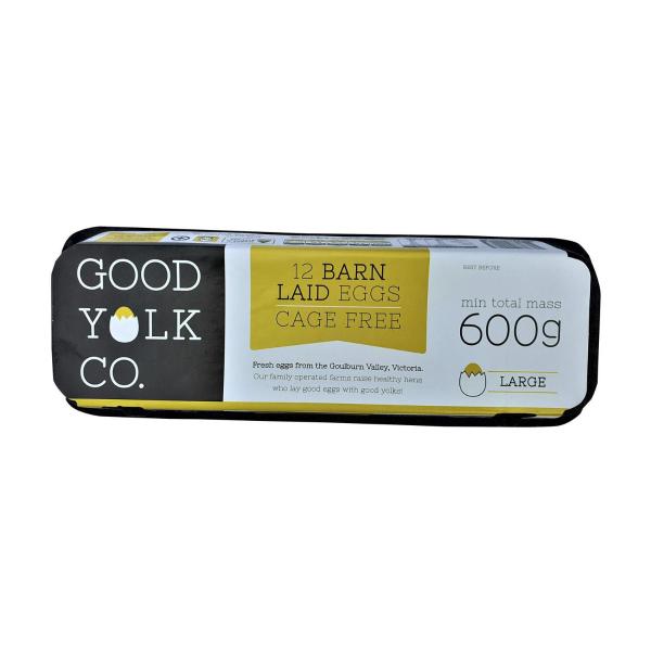 Buy Good Yolk Co Cage Free Eggs 12 Pack 600g | Coles