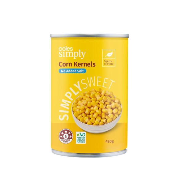 Buy Coles Corn Kernels No Added Salt 420g | Coles