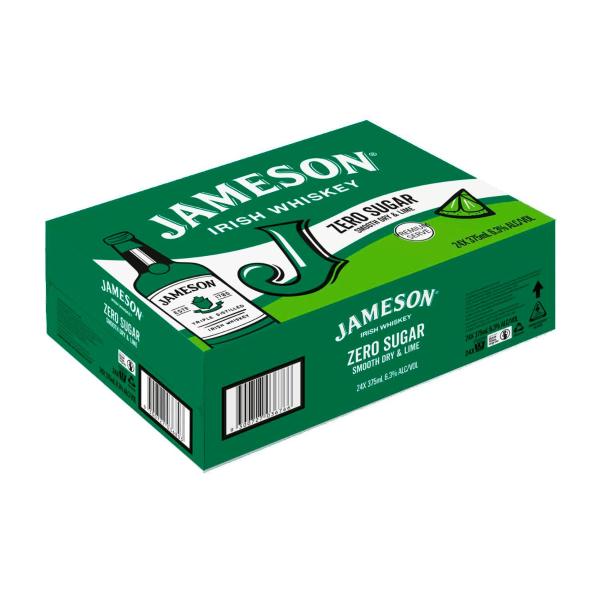 Buy Jameson Zero Sugar Smooth Dry & Lime 6.3% Can 375ml 24 Pack | Coles