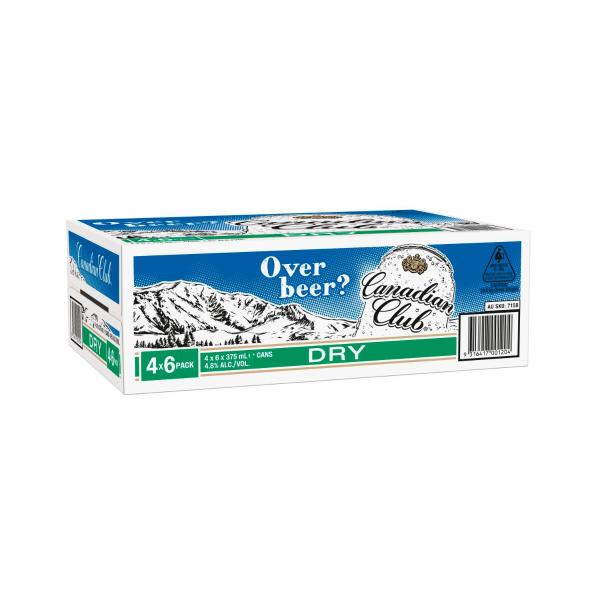 Buy Canadian Club & Dry Can 375ml 24 Pack | Coles