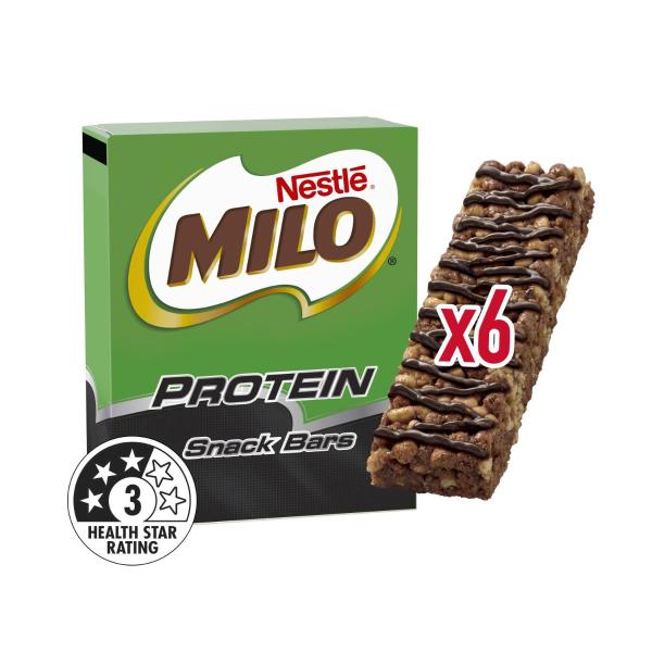 Buy Milo Snack Bars Protein Chocolate Malt Kids School Lunchbox 180g ...