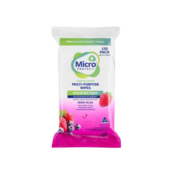 Buy Micro Protect Multipurpose Wipes Berry Bliss 120 pack | Coles