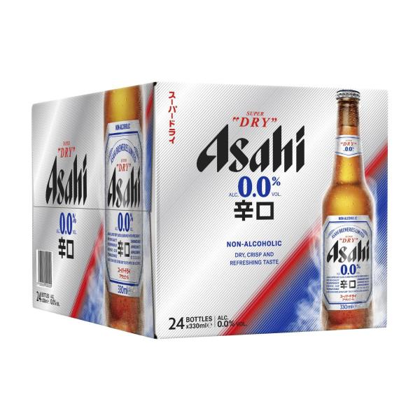 Buy Asahi 0.0% Bottle 330ml 24 Pack | Coles
