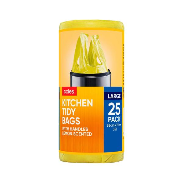 Buy Coles Kitchen Tidy Lemon Large 25 pack | Coles