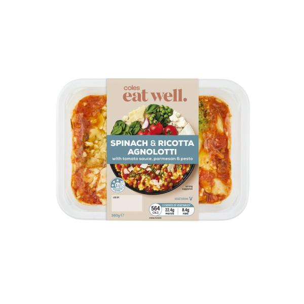 Buy Coles Eat Well Spinach Ricotta Agnolotti 380g | Coles