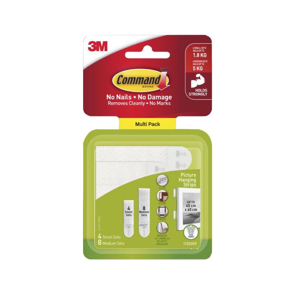 Buy 3M Command Small & Medium Picture Hanging Strips Value Pack 12 pack ...