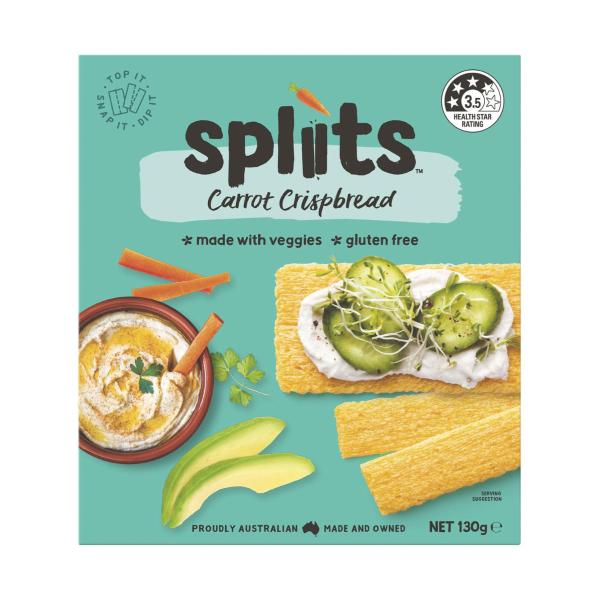 Buy Spliits Crispbread Carrot 130g | Coles