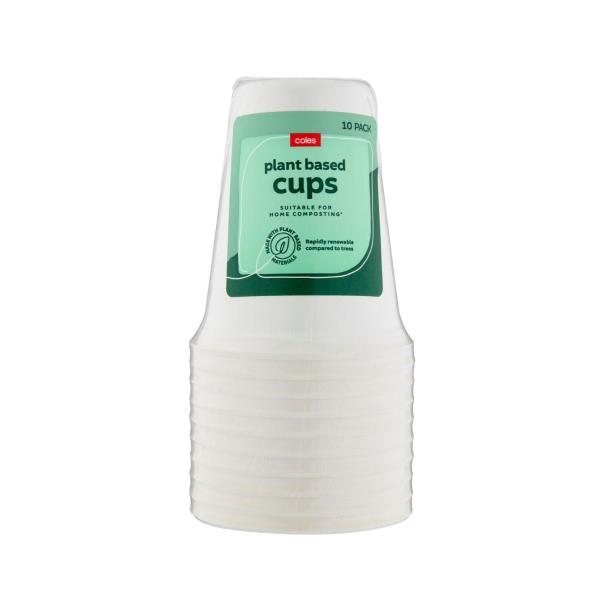 Buy Coles Plant Based Cups 10 Pack | Coles